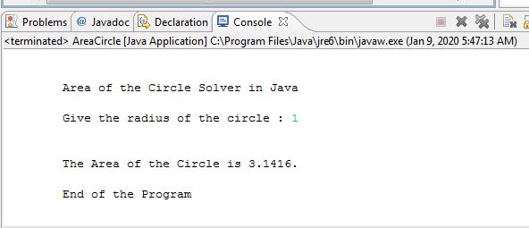 Area Of The Circle Solver In Java Free Computer Programming Source Codes To All