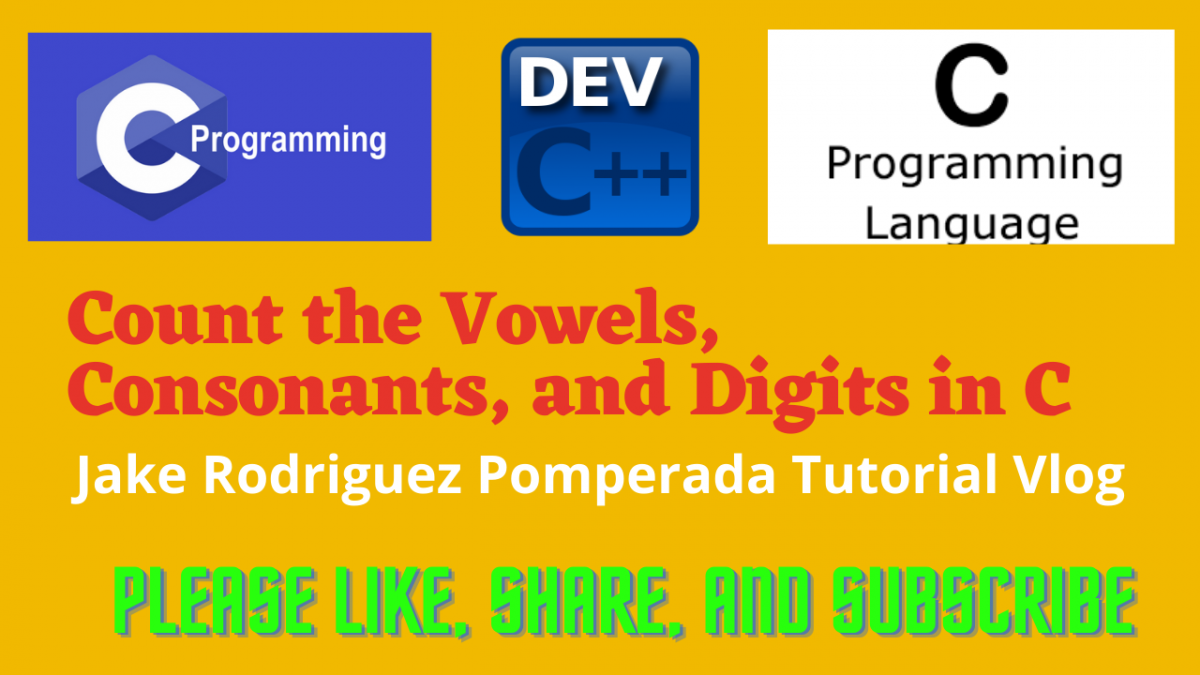 Count Vowels, Consonants, and Digits in C - Free Computer Programming ...