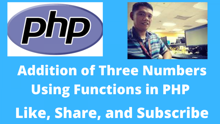Addition Of Three Numbers Using Functions In Php Free Computer